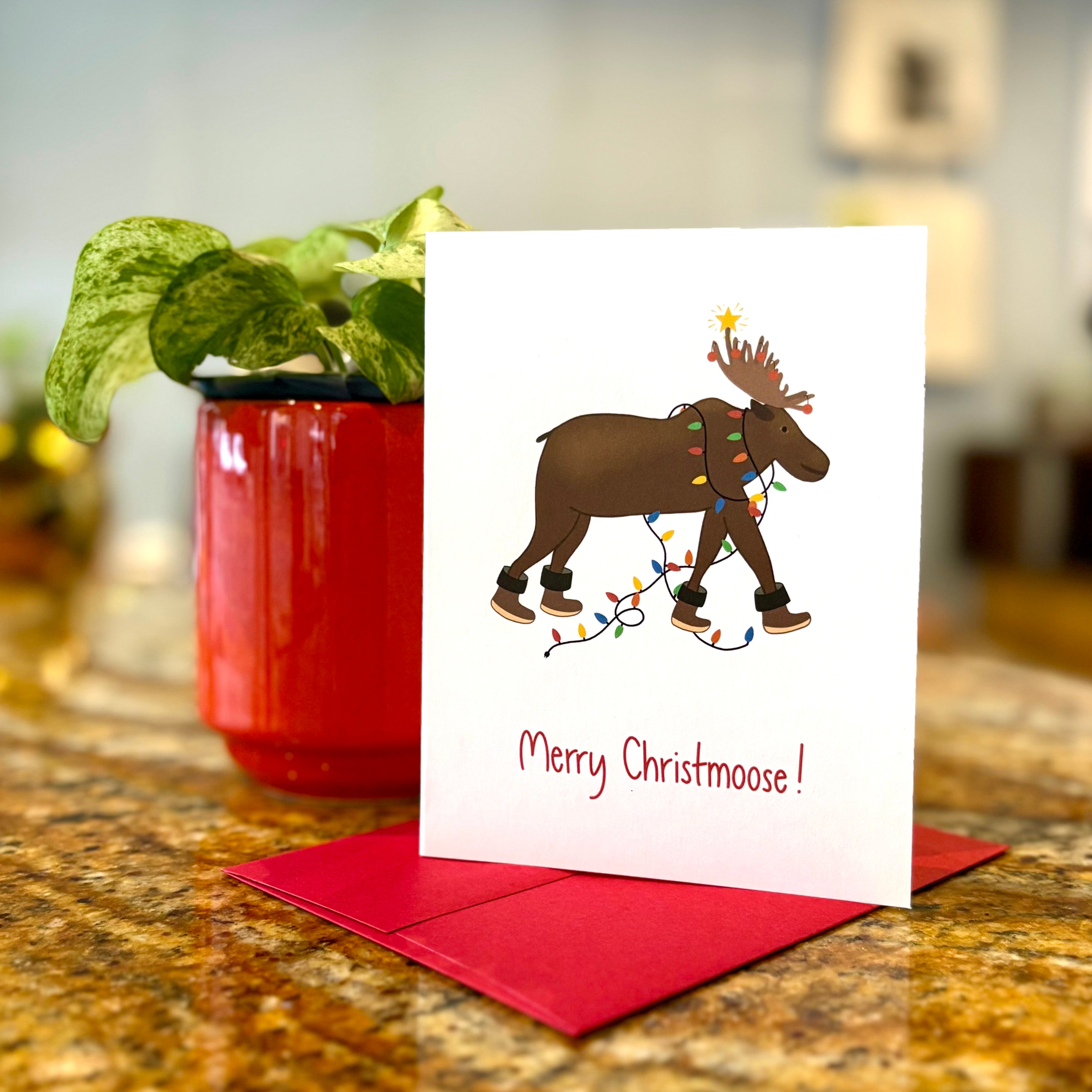 Funny Moose Christmas Card – Queen Fayzel